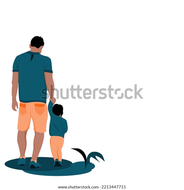 2 아버지 뒷모습 스톡 벡터, 이미지 및 벡터 아트 | Shutterstock