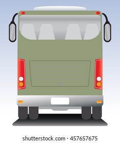 Back View Modern Touring Coach Bus Stock Vector (Royalty Free ...