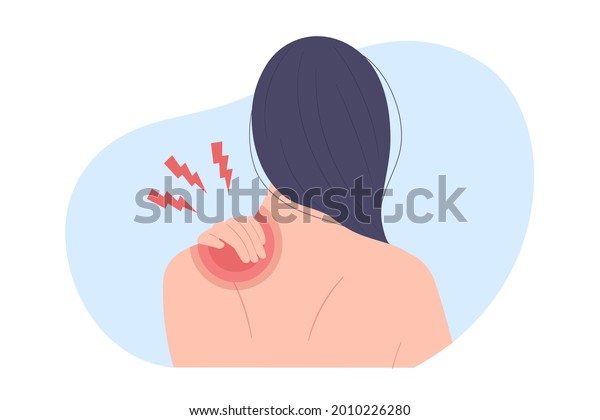 Back View Woman Upper Back Shoulder Stock Vector (Royalty Free ...