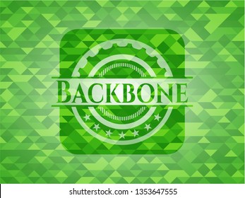Backbone Green Emblem Triangle Mosaic Background Stock Vector (Royalty ...