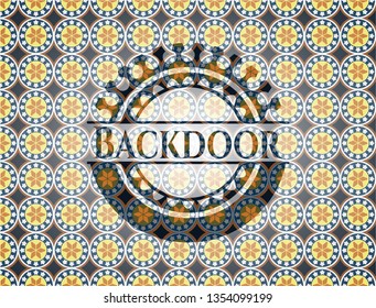 Backdoor Arabesque Emblem Background Arabic Decoration Stock Vector ...