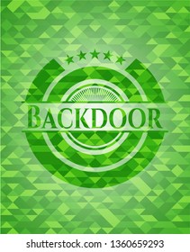 Backdoor Green Emblem Mosaic Background Stock Vector (Royalty Free ...