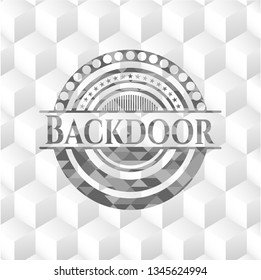 Backdoor Realistic Grey Emblem Cube White Stock Vector (Royalty Free ...