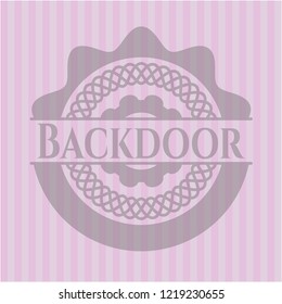 Backdoor Retro Pink Emblem Stock Vector (Royalty Free) 1219230655 ...