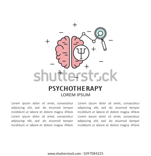 Backdrop Symbol Psychological Help Black White Stock Vector (Royalty ...