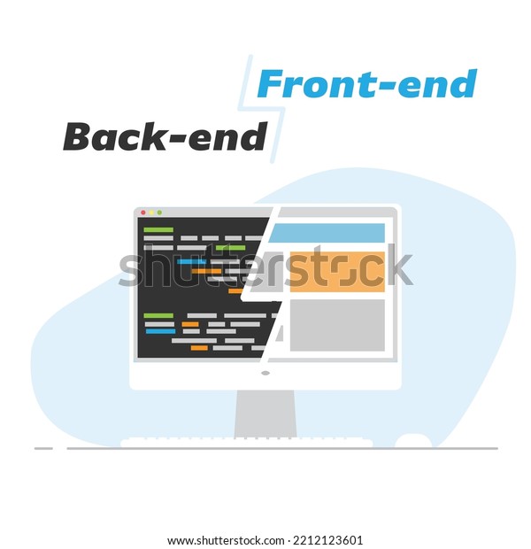 Backend Frontend Development Comparison On One Stock Vector (Royalty ... Backend Frontend Development Comparison On One Stock Vector (Royalty ...