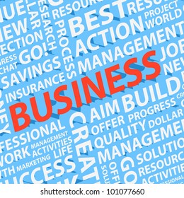 Background 3d Different Business Words Stock Vector (Royalty Free ...