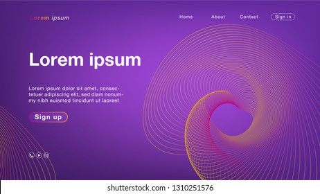 Asbtract Background Design Landing Page Template Stock Vector (Royalty ...