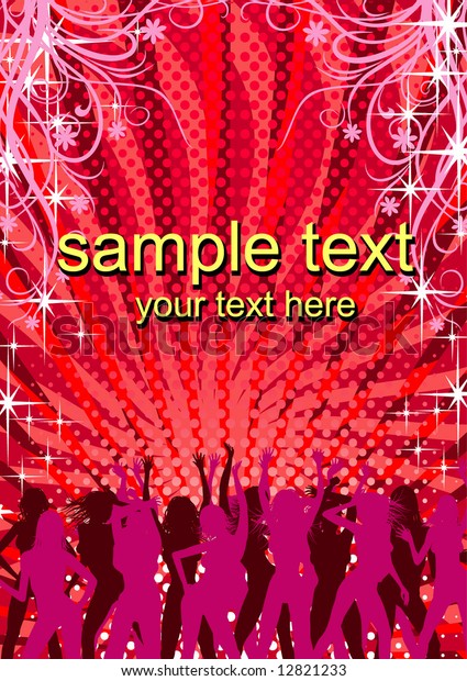 Background Announcement Dancing Party Stock Vector (Royalty Free ...