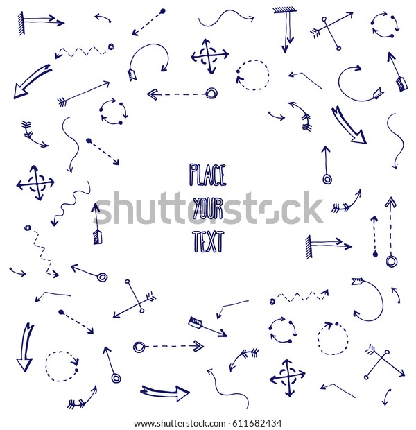 Background Arrows Set Place Your Text Stock Vector (Royalty Free) 611682434