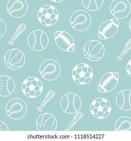 Background Balls Sport Pattern Vector Illustration Stock Vector ...