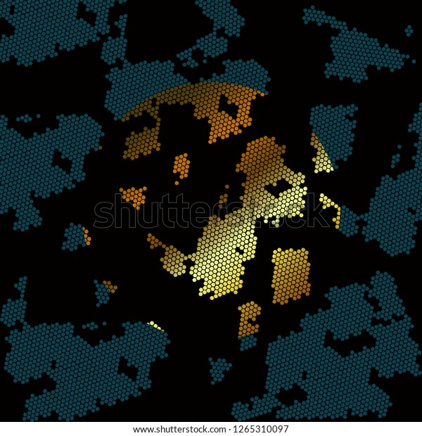 Background Black Gold Mesh Hexagons Vector Stock Vector (Royalty Free ...