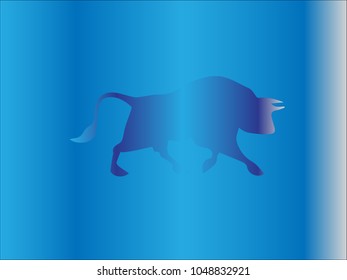 Background Blue Bull Stock Vector (Royalty Free) 1048832921 | Shutterstock