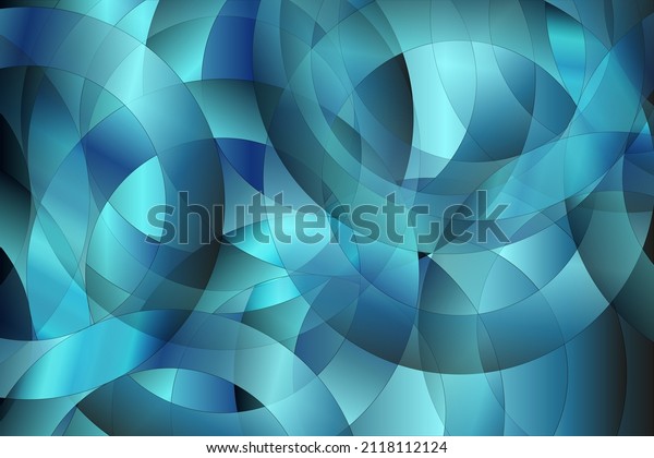 Background Blue Circle Decoration Around Stock Vector (Royalty Free ...
