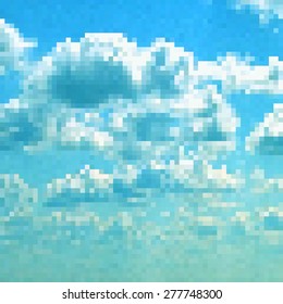Sea Vector Background Mosaic Structure Pixels Stock Vector (Royalty ...