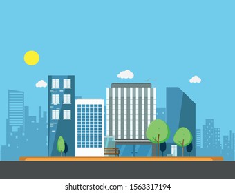 Background Building Scene Illustration Motion Graphic Stock Vector ...