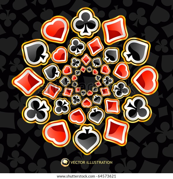 Background Card Suits Vector Illustration Stock Vector (Royalty Free ...