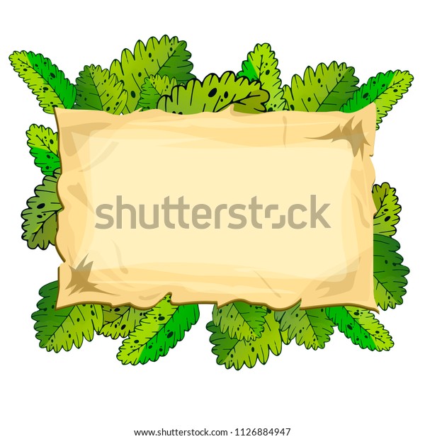Background Cartoon Ancient Leaves Jurassic Period Stock Vector (Royalty ...