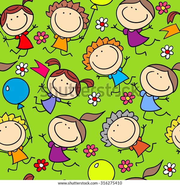 Background Cheerful Children Stock Vector (Royalty Free) 316275410 ...