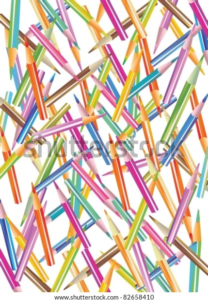 Background Color Drawing Pencils Vector Stock Vector (Royalty Free ...