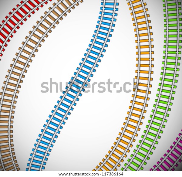 Background Colorful Rails Eps 10 Stock Vector (Royalty Free) 117386164 ...