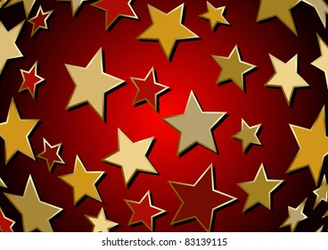 Background Consisting Many Gold Stars Stock Vector (Royalty Free ...