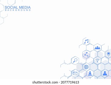 Background Design Social Media Theme Stock Vector (Royalty Free ...