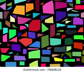 Background Different Geometric Shapes Different Colors Stock Vector ...