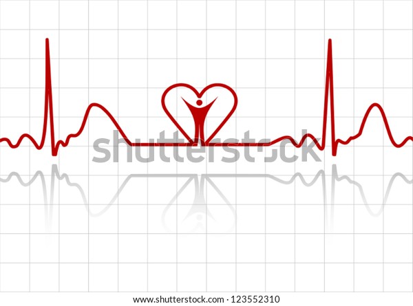Background Ecg Lines Human Heart Stock Vector (Royalty Free) 123552310 ... Background Ecg Lines Human Heart Stock Vector (Royalty Free) 123552310 ...