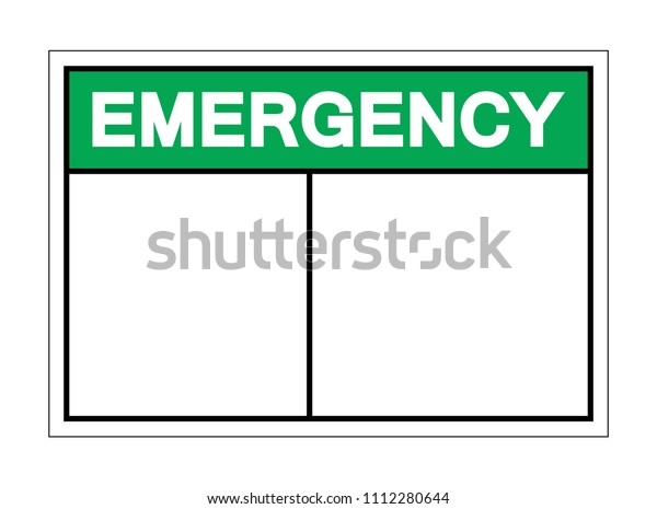Background Emergency Blank Symbol Signvector Illustration Stock Vector ...