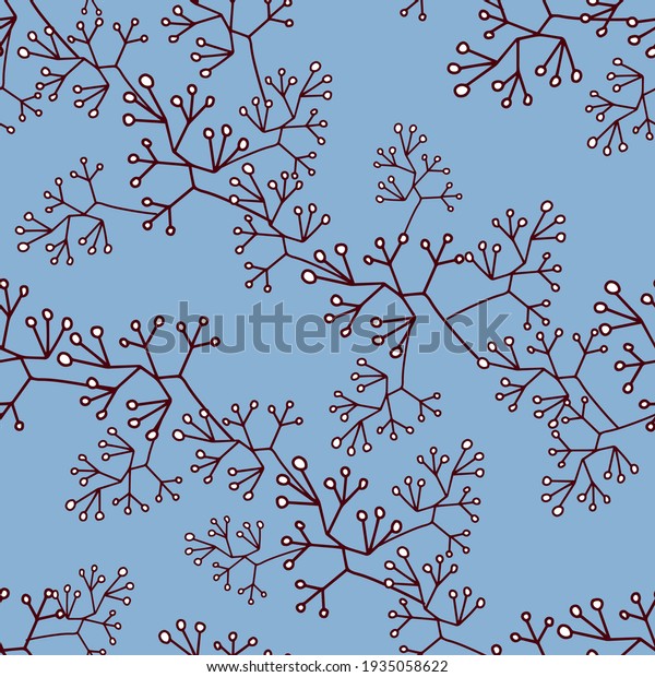 Background Fabric Texture Seamless Branches Repeat Stock Vector ...