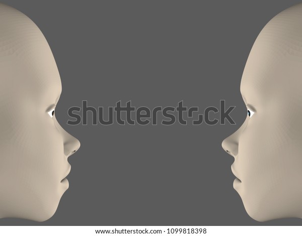 Background Faces People Two Faces Man Stock Vector (Royalty Free ...