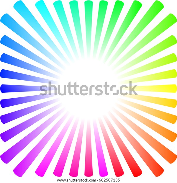 Background Form Colored Sun Rays Gradient Stock Vector (Royalty Free ...