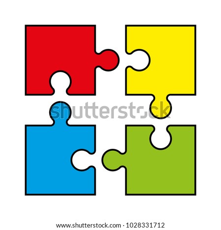 Background Four Piece Puzzle Pattern Abstrect 库存矢量图（免版税） 1028331712 ...