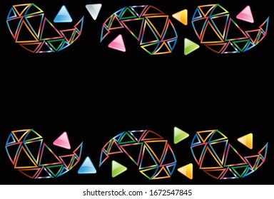 Background Frame Triangle Design Celebration Party Stock Vector ...