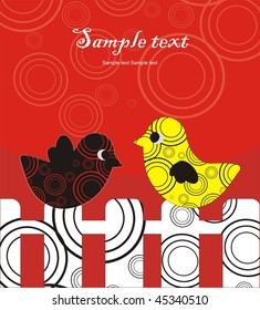 Background Funny Birds Stock Vector (Royalty Free) 45340510 | Shutterstock