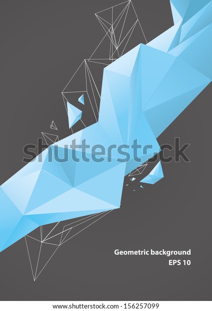 Background Geometric Shapes Abstract Water Blue Stock Vector (Royalty ...