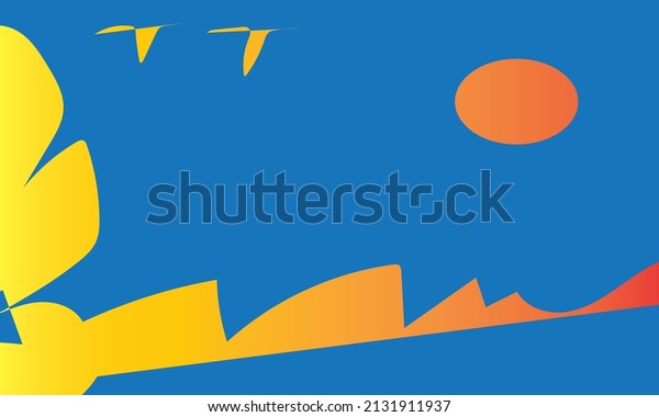 Background Gradient Blue Orange Yellow Colors Stock Vector (Royalty ...