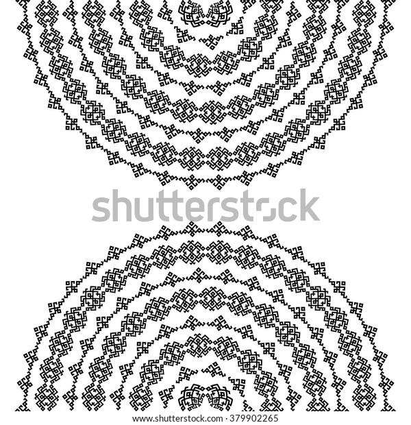 Background Half Round Monochromatic Ornamental Texture Stock Vector ...