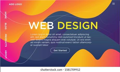 Background Home Page Web Design Modern Stock Vector (Royalty Free ...