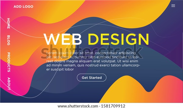 Background Home Page Web Design Modern Stock Vector (Royalty Free ...