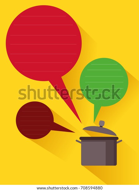 Background Illustration Cooking Pot Open Lid Stock Vector (Royalty Free ...
