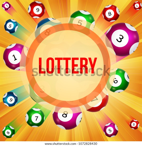 Background Lottery Balls Circle Banner Vector Stock Vector (Royalty ...