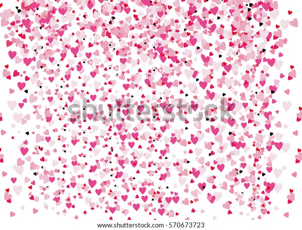Background Many Scattered Hearts Theme Love Stock Vector (Royalty Free ...
