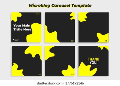 Background Microblog Carouselswipeable Social Media Stock Vector ...