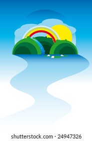 Background Nature Poster Illustration Stock Vector (Royalty Free ...