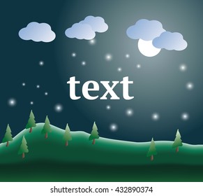 Background Night Scenery Stock Vector (Royalty Free) 432890374 ...