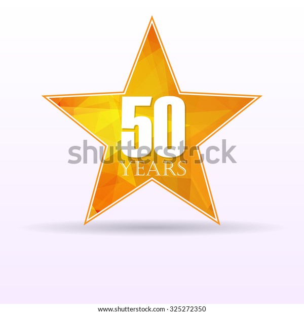 Background Orange Star Anniversary Date Eps10 Stock Vector (Royalty ...