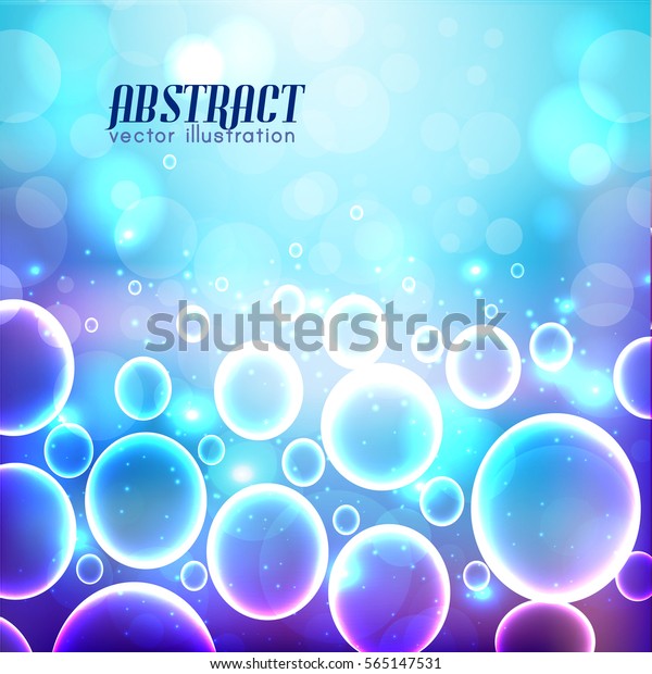 Background Pale Dark Blue Color Bubbles Stock Vector (Royalty Free ...