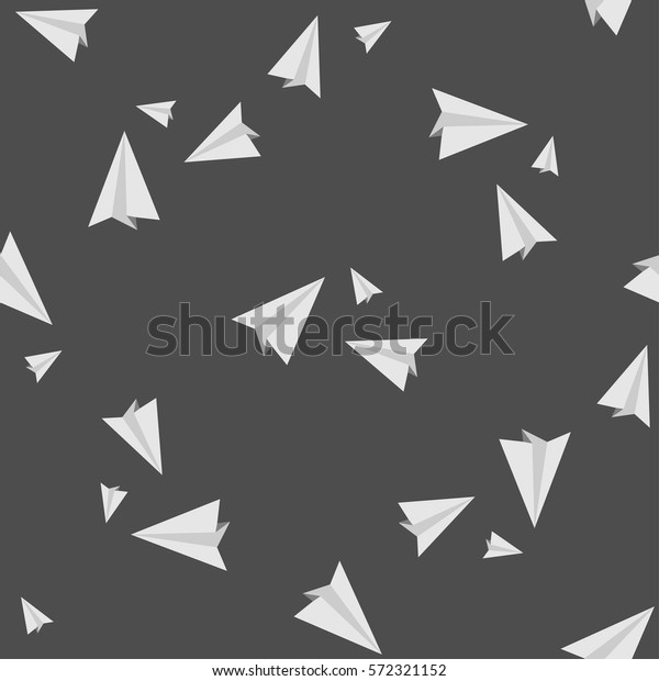 Background Paper Airplanes Seamless Texture Stock Vector (Royalty Free ...